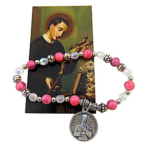 Westman Works St Gerard Stretch Bangle Bracelet with Holy Card Expectant Mothers Set