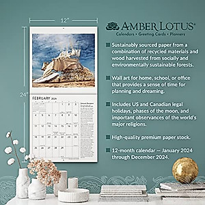 Environmental Art 2024 Wall Calendar: Contemporary Art in the Natural World | 12" x 24" Open | Amber Lotus Publishing