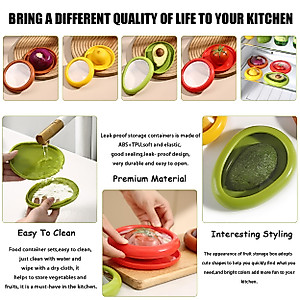 Fruit Freshness Organizer, Fruit and Vegetable Antioxidant Organizer, Silicone Fruit and Vegetable Organizer Set for Refrigerator 4 Pieces