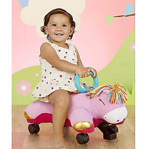 Little Tikes Unicorn Pillow Racer, Soft Plush Ride-On Toy for Kids Ages 1.5 Years and Up, Large, Pink