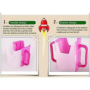 Baikk Kids Juice Box Holder Juice Bag Holder for Toddlers, No Squeeze Adjustable Folding Food Pouch and Milk Box Holder for Kids No Spill, Adjustable Kids Milk Carton Cup Holder (Yellow)