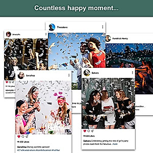 Confetti Cannon Party Poppers Biodegradable Shooters,(6 Pack)YESHOW Money Confetti Gun Blaster for New Year’s Eve Party Supplies Graduation Christmas Birthday