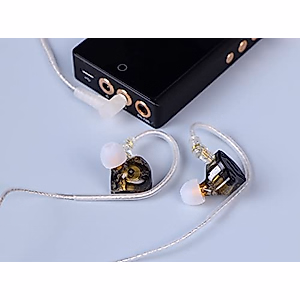 Linsoul KZ ZS10 PRO X Upgraded 1DD+4BA Hybrid Driver HiFi in Ear Earphones IEM with Alloy Faceplace Detachable Silver-Plated Recessed 0.75mm 2Pin Cable for Audiophile Musician DJ Stage (Without Mic)