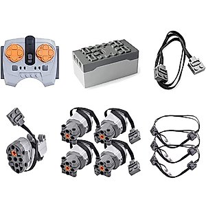 IIK Power Function Motor Compatible with Technic Building Block Set, 11 Pieces Science and Technology Remote Control Motor Kit Programming Education STEM Toys Compatible with Technic Building Kit