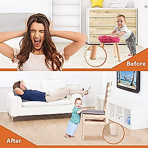 Furniture Pads 300 Pack Premium Furniture Felt Pads (Beige), Huge Quantity Self Adhesive Felt Pads, Anti Scratch Floor Protector for Furniture Legs Hardwood Floor with 60 Cabinet Door Bumpers