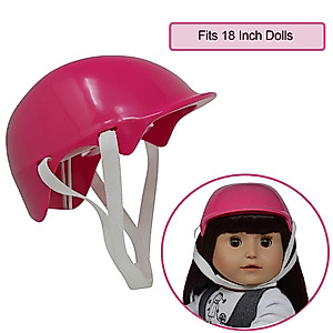 THE NEW YORK DOLL COLLECTION 18" Doll Scooter & Helmet Set - 18in Dolls Accessories Doll Bike Accessories Play Set and Doll Helmet (Scooter+Helmet)