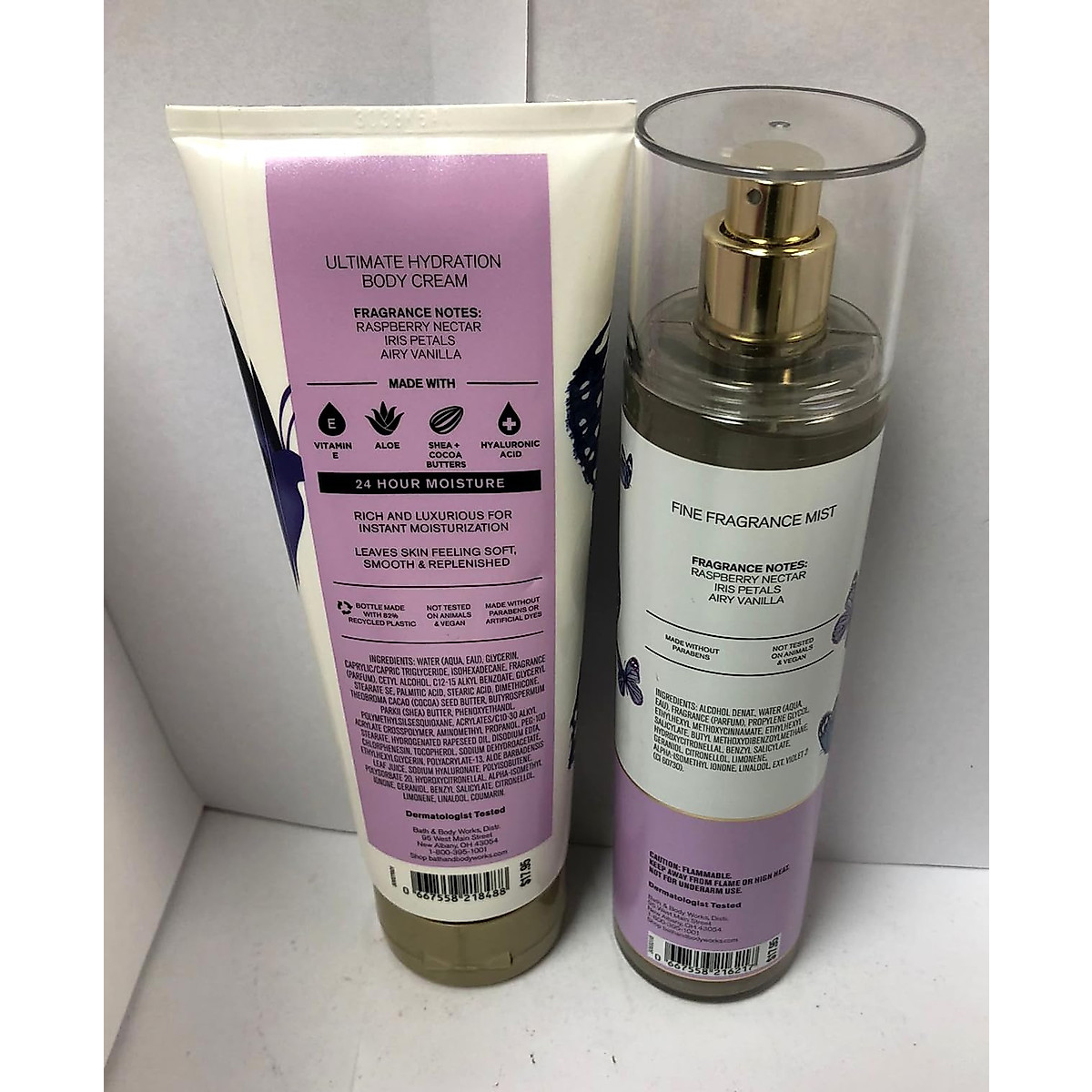 Bath & Body Works - Butterfly - 2 pc Bundle - Fine Fragrance Mist and Ultimate Hydration Body Cream - 2022
