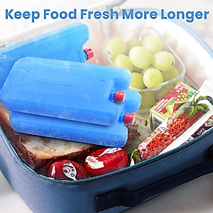 Ice Packs Replacement for Coolers, One Reusable Ice Packs, Fast Freeze & Long Lasting Freezer Packs for Lunch Containers, Backpack, Cooler Fan, Picnics, Camping, Beach, Fishing