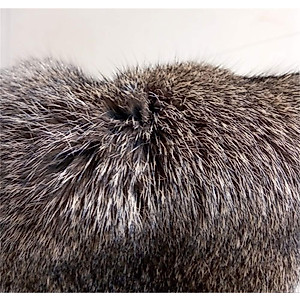 4pack Natural Tanned Rabbit Fur Pelt Real Rabbit Skin Hide Pelts (10" by 12" Rabbit Pelt with Sewing Quality Leather) (Natural Yellow Tanned)