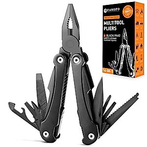 14 IN 1 Multitool Pliers, Multitool with Pocket Clip, Portable Multi Tool, Pocket Knife Camping Multitool, Needle Nose Plierswith Replaceable Wire Cutters Screwdrivers Saw Gifts for Men, Dad, Husband