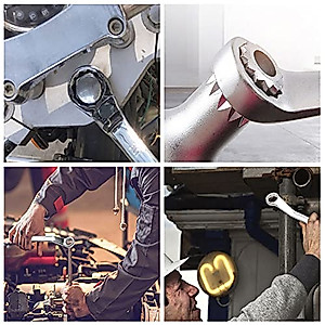 Utoolmart Torx Box Wrench, 5.5mm x 7mm Metric 12 Point Offset Double Box End Wrench, 125mm Length Wrench Repair Tool for Automotive Home Chrome Plated, Cr-V