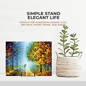 TR-LIFE 4 Pack 6 Inch Plate Stands for Display - Plate Holder Display Stand + Metal Frame Holder Stand for Picture, Decorative Plate, Book, Photo Easel (Black 4 Pack)