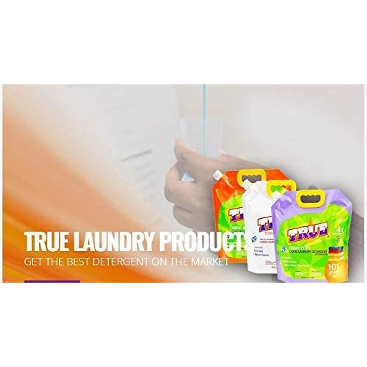 True Detergent - Free & Clear Laundry Detergent - Clear Liquid Laundry Detergent Free of Fragrances & Dyes - 101 Fluid Ounces (101 Loads) - 4X Concentrated
