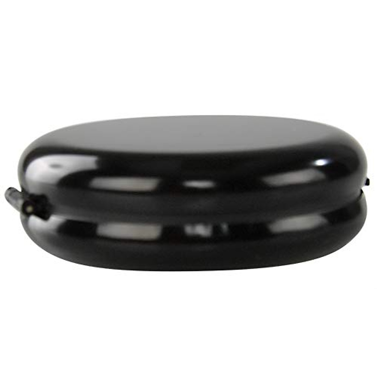 HOME-X Coin Dispenser, Hard Case Organizer and Storage for Coins, Small Money Sorter and Coin Holder for Collectors, 3 ¼" D x 1 ¼" H, Black