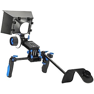 Morros Professional DSLR Rig with Follow Focus and Matte Box for All DSLR Cameras and Video Camcorders