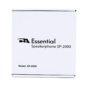 CA Essential Speakerphone SP-2000 - USB and Bluetooth Speakerphone, Clear Sound, 360 Degree Noise Cancelling Microphone with 3m Range, 66 Ft BT Wireless Range, by Cyber Acoustics