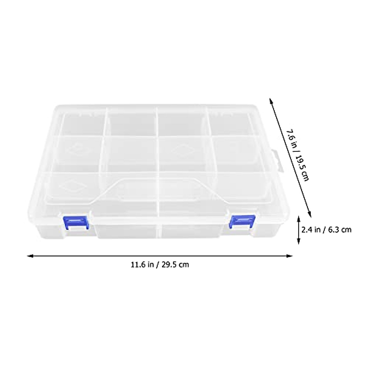 Housoutil 1 pc Bins Container Clear Hardware Tools Basket Plastic Organizer Case Parts Lids Compartment Art Components Bin Pvc Crafts Storage Accessory Desktop for With Diy Electronic Cases