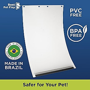 Best Pet Flap Medium Non PVC Compatible w/PetSafe PAC11-11038 - 8 1/8" x 12 7/8" Longer Lasting, Most Energy Efficient, Less Shrinkage, BPA Free