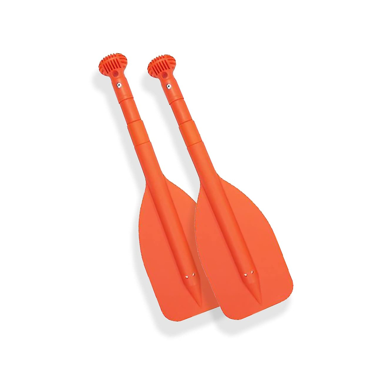 Pactrade Marine Boat Kayak Raft Set of 2 Mini Telescopic 21'' - 42'' Paddle Orange Blade Round Grip No Direction Limit (2 pcs)