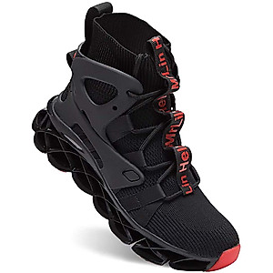 Hello MrLin Men's Running Shoes Non Slip Athletic Tennis Walking Blade Type Sneakers Hip Hop Black