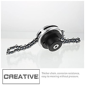 FOMIYES Lawn Mower Chain Grass Trimmer Head Chain Brushcutter Garden Trimmer Grass Cutter Spare Parts Garden Tools Mowers Replacement Accessory Black