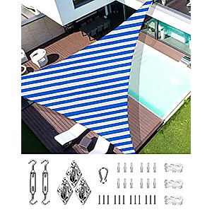 Quictent 20x20x20ft 185G HDPE Triangle Sun Shade Sail Canopy 98% UV Block Outdoor Patio Garden with Hardware Kit