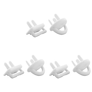 6Pcs Safety Outlet Covers | Safe & Secure Electric Plug Protectors | Sturdy Childproof Socket Covers for Home & Office | Easy Installation | Protect Toddlers & Babies - White