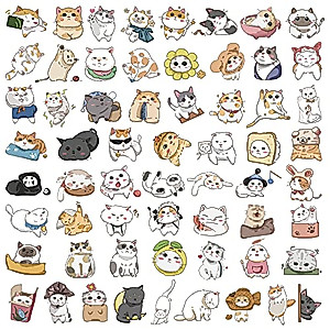 Cat Stickers 126PCS Cute Cat Stickers Vinyl Waterproof Cartoon Animal Sticker for Kids Teens Adults Scrapbook Water Bottles Laptop Skateboard Kawaii Aesthetic Graffiti Decals