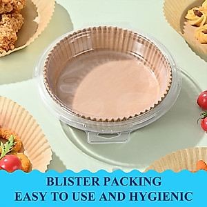 Air Fryer Disposable Paper, 100Pcs Parchment Paper Liners, Non-stick Cooking Paper, Oil Resistant, 6.3inch for 3-5Qt Air Fryer Baking Roasting Microwave (6.3IN-Round)