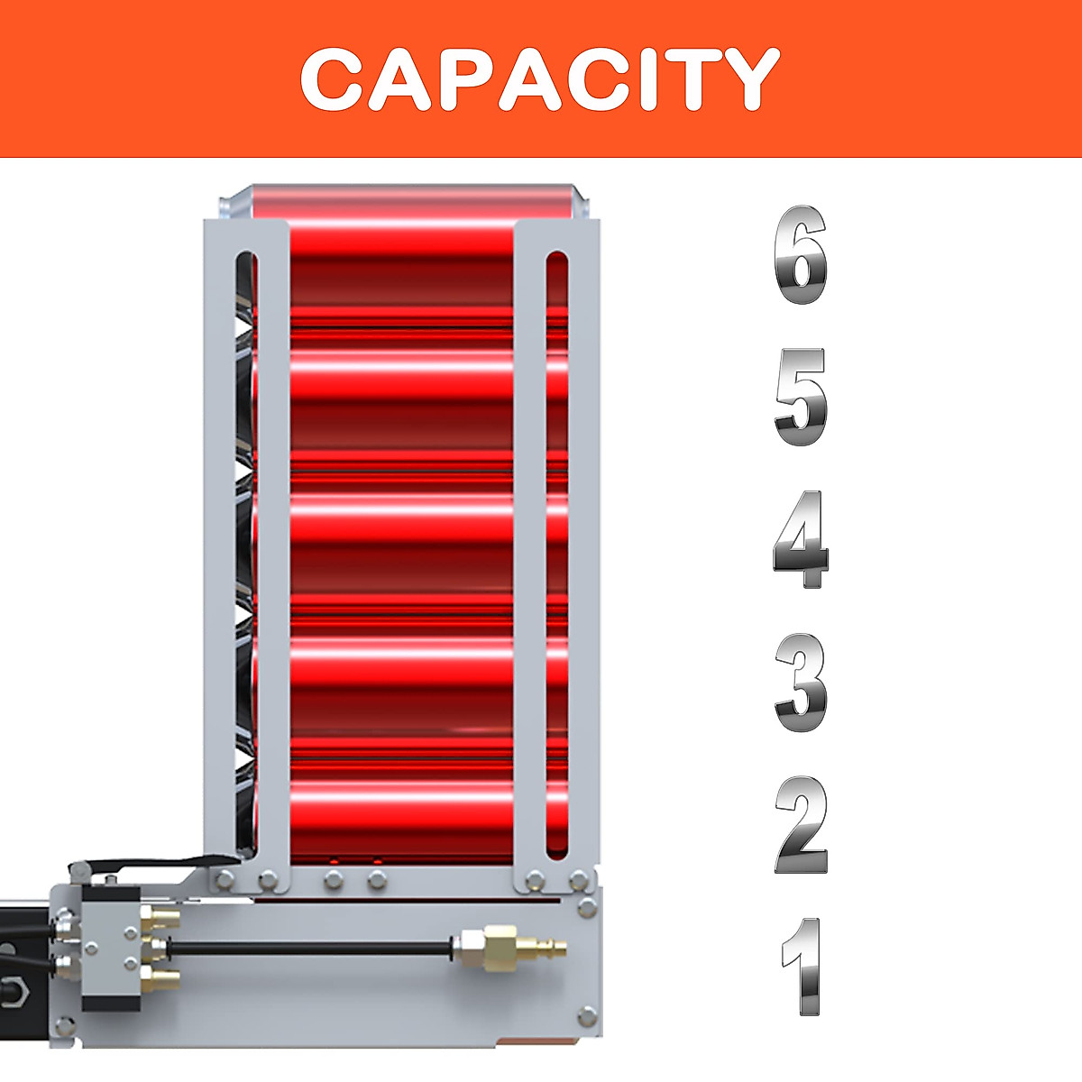 Pneumatic Can Crusher, Aluminum Can Crushers for Recycling, Multi-Load 6 Cans Design, Simple and Fast Operation, Countertop Installation
