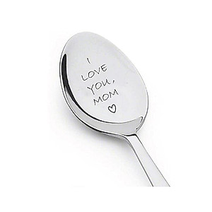 Mom Christmas Gifts from Son Daughter - I Love You Mom Spoon Gifts for Mommy Birthday Gifts for Mother from Son to Mummy Xmas Gifts