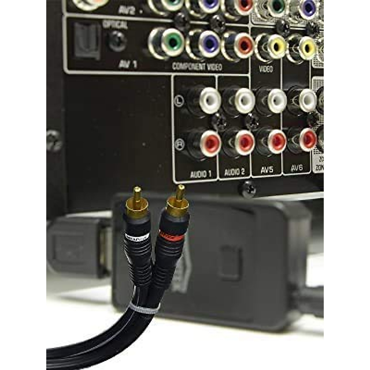 iMBAPrice 75 Feet 2RCA Male to 2RCA Male Python Home Theater Audio Cable for HDTV, Amplifiers, Hi-Fi Systems,Speakers, Subwoofer, Satellite Receivers and More