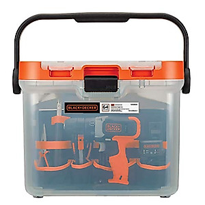 BLACK+DECKER 20V MAX Drill with Home Tool Kit, 66-Piece (BCKSB62C1)