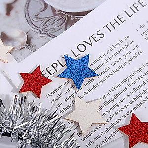 AVMBC 4th of July Headband Glittery Stars Headband Stars Hair Accessory for Independence Day Patriotic Party Decorations