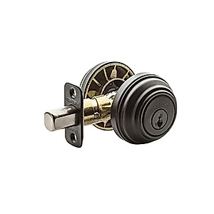 Kwikset 980 Deadbolt, Keyed One Side, featuring SmartKey Security in Matte Black