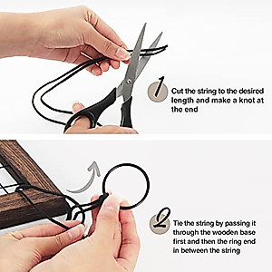 J JACKCUBE DESIGN Air Plant Triangle Frame Hanging Airplant Holder, Rustic Wood Tillandsia, Succulent Plants Display Hanger Shelf for Wall Décor, Set of 2- MK1061A