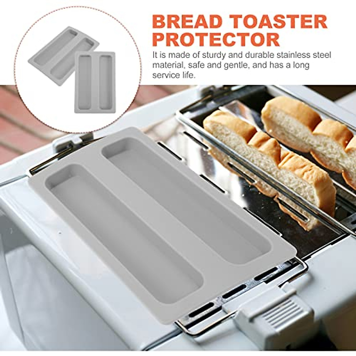 BESTonZON 2pcs Toaster Cover Lid Plastic Electric Bread Maker Upper Cover Toaster Appliance Top Cover 2 Slice Toaster Dirt Cover Protector for Bread Machine Part Accessories