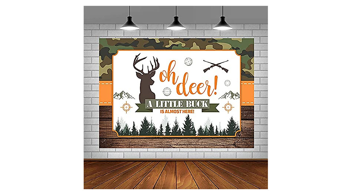ABLIN 7x5ft Oh Deer Baby Shower Backdrop