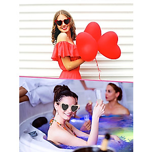 Flutesan 12 Pack Bachelorette Sunglasses Bride Bridesmaid Sunglasses Heart Shaped Sunglasses Women Eyeglasses for Party (Mixed Colors)