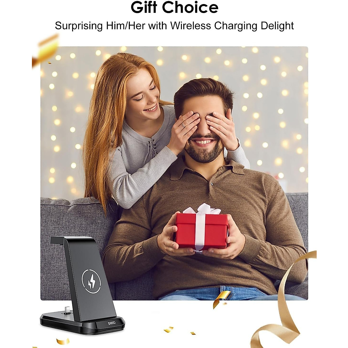 Wireless Charger for Samsung Phones Watch Earbuds (Not for Samsung Z Flip & A Series), SWIO 3 in 1 Charging Station for Samsung Watch 6/5/4/3, S24 S23 S22 S21 S20 /Note 20 10/ Z Fold 4 3, Buds/2/Pro