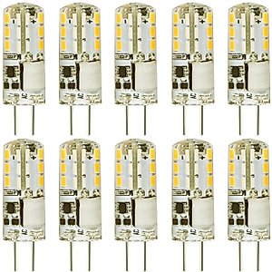 AIMEOKO G4 LED Bulb 12V (AC/DC) 2W - Warm White 2700K, Non-dimmable, Bi Pin Base, 10-Pack - Replace 10W-20W Halogen Bulbs for Home and Landscape Lighting
