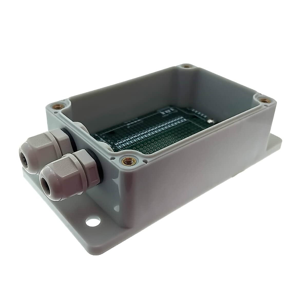 qBox Pi Pico DIY IOT Enclosure Kit, IOT Enclosure for Pi Pico Dev. Board, Waterproof IP65 Enclosure with Glands, Pi Pico prototyping PCB and connectors Set