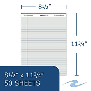 Roaring Spring Enviroshades Recycled Legal Pads, 6 Pack, 8.5" x 11.75" 50 Sheets, Assorted Colors
