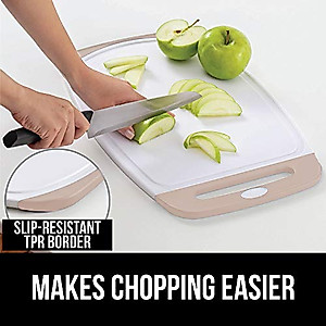 Gorilla Grip Cutting Boards Set of 3 and Manual Can Opener, Cutting Boards Are Slip Resistant, Can Opener Includes Built in Bottle Opener, Both in Almond Color, 2 Item Bundle