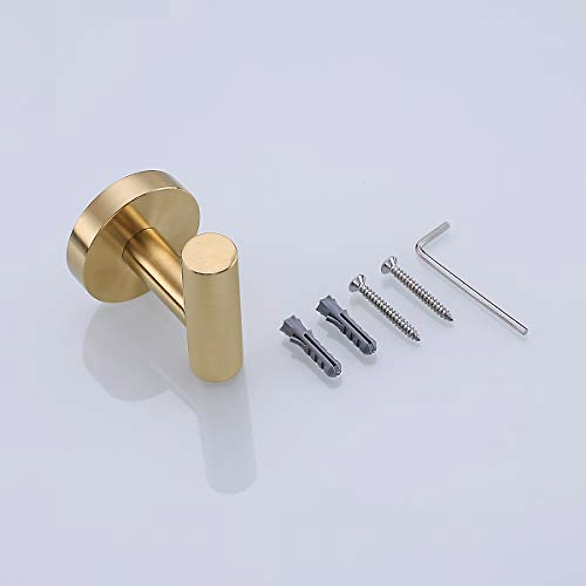 [2 Pack] Gold Towel Hooks Coat Hook, Bathroom Hardware Accessories, Robe Hook for Bath and Kitchen, SUS 304 Stainless Steel Wall Hook