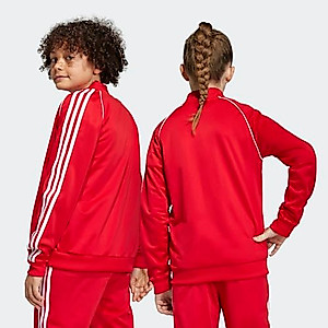 adidas Kids' Adicolor Superstar Track Jacket, Better Scarlet, Medium