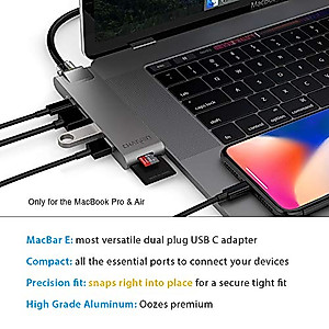 CharJenPro USB C Hub for MacBook Pro 2020, 2019, 2018-2016 (M1) MacBook Air 2020, 2019, 2018, 100W Power, HDMI 4K, 2 USB 3.0, microSD, SD Card Reader, USB C Port. USBC Adapter.