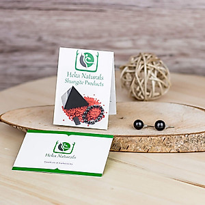 Heka Naturals Shungite Stone Earrings | Trendy Accessory for Women, Handmade Earrings - Natural Earrings for Women, Real Shungite Black Stone Crystal Earrings