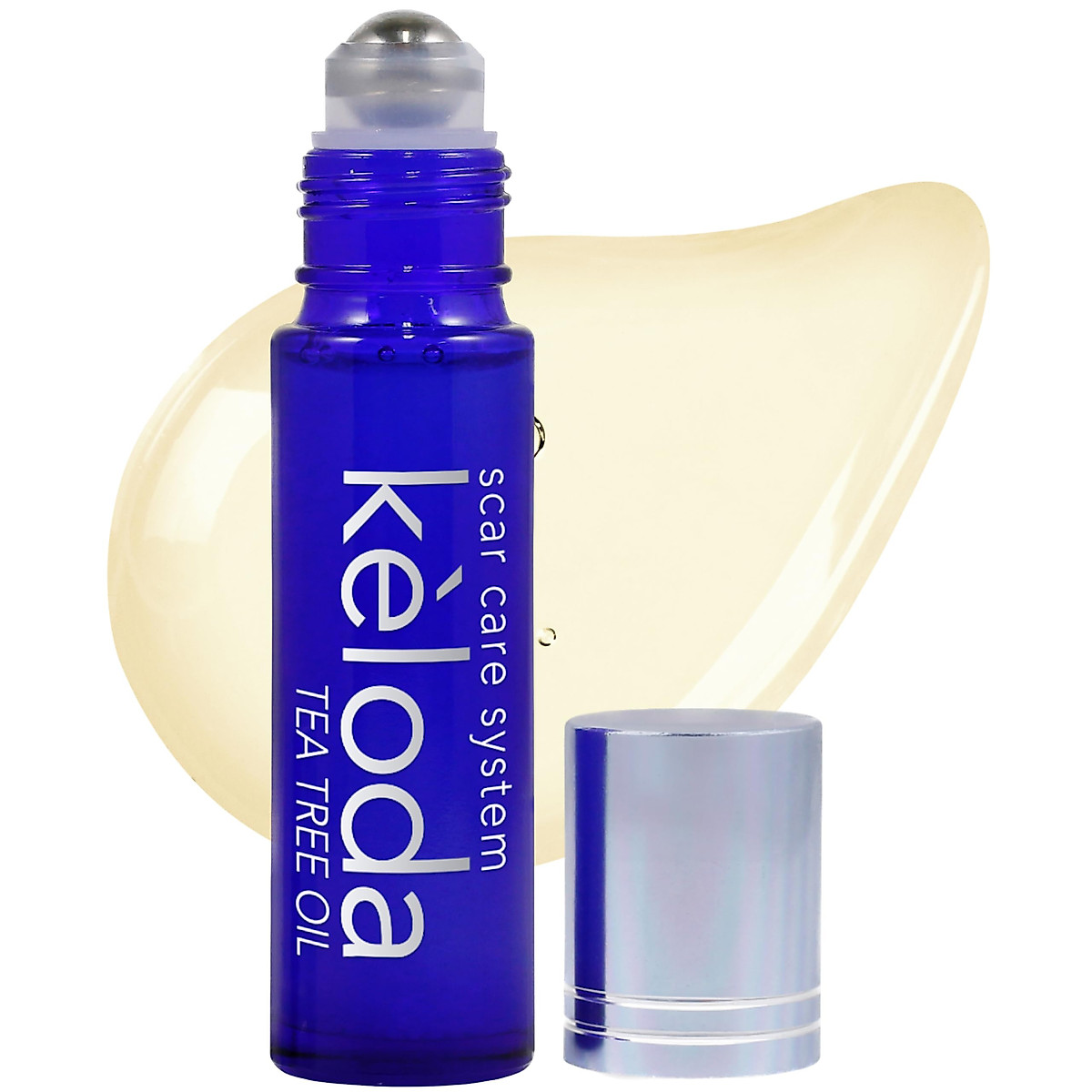 KELODA Scar & Keloid Removal Tea Tree Oil & Massager | Scars & Keloids Post Surgery Treatment | for Burns & Piercing | with Cocoa, Shea Butter, Vitamin E & Lavender Essential Oil 0.3 oz