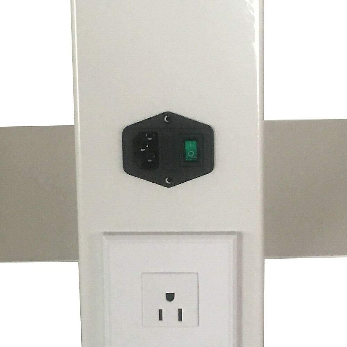 Multi-Function Trolley Cart,3 Tier Rolling Lab Mobile Cart w/Built-in Socket,De-ntal Medical Cart Trolley 3 Layers Salon Beauty Instrument Tray Rolling Clinic Spa Cart Esthetician Cart